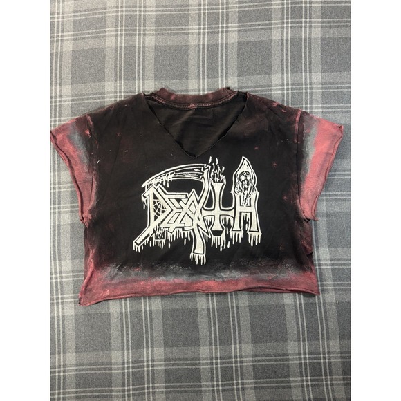The Unbranded Brand | Tops | Custom Painted Death Band Crop Top Grunge ...